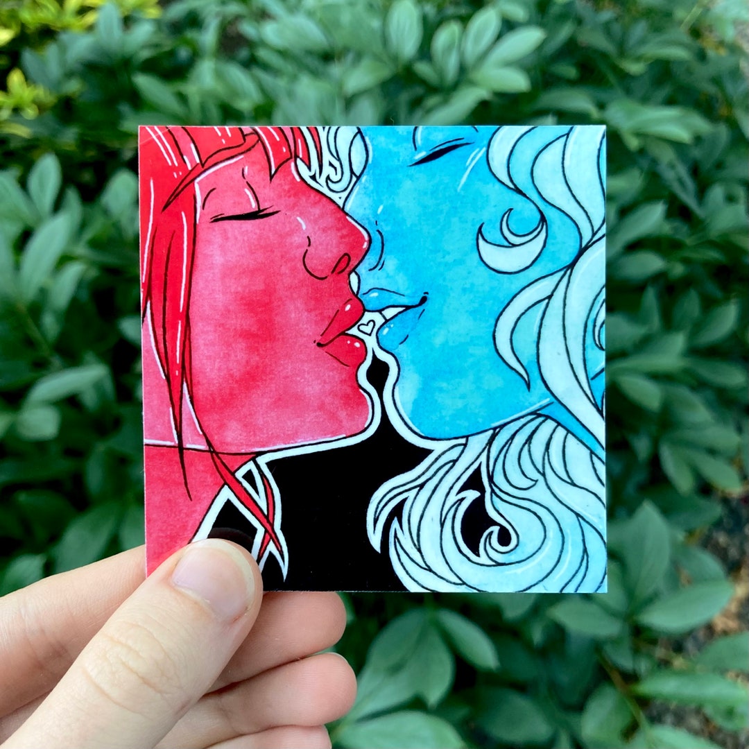 Sapphic Lesbian Pride Sticker Etsy