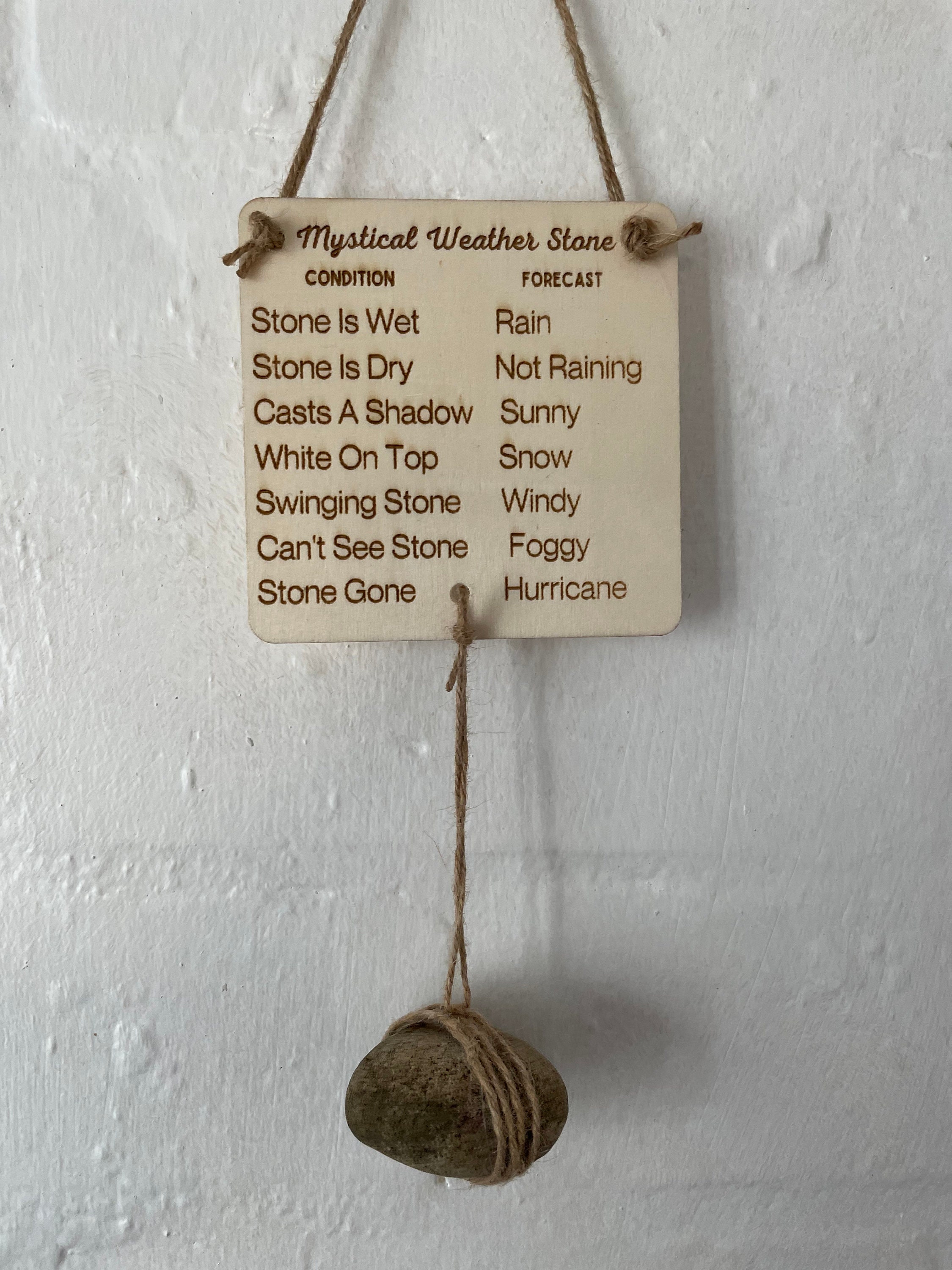 Weather Predicting Stone (joke Funny Gift) - Etsy UK