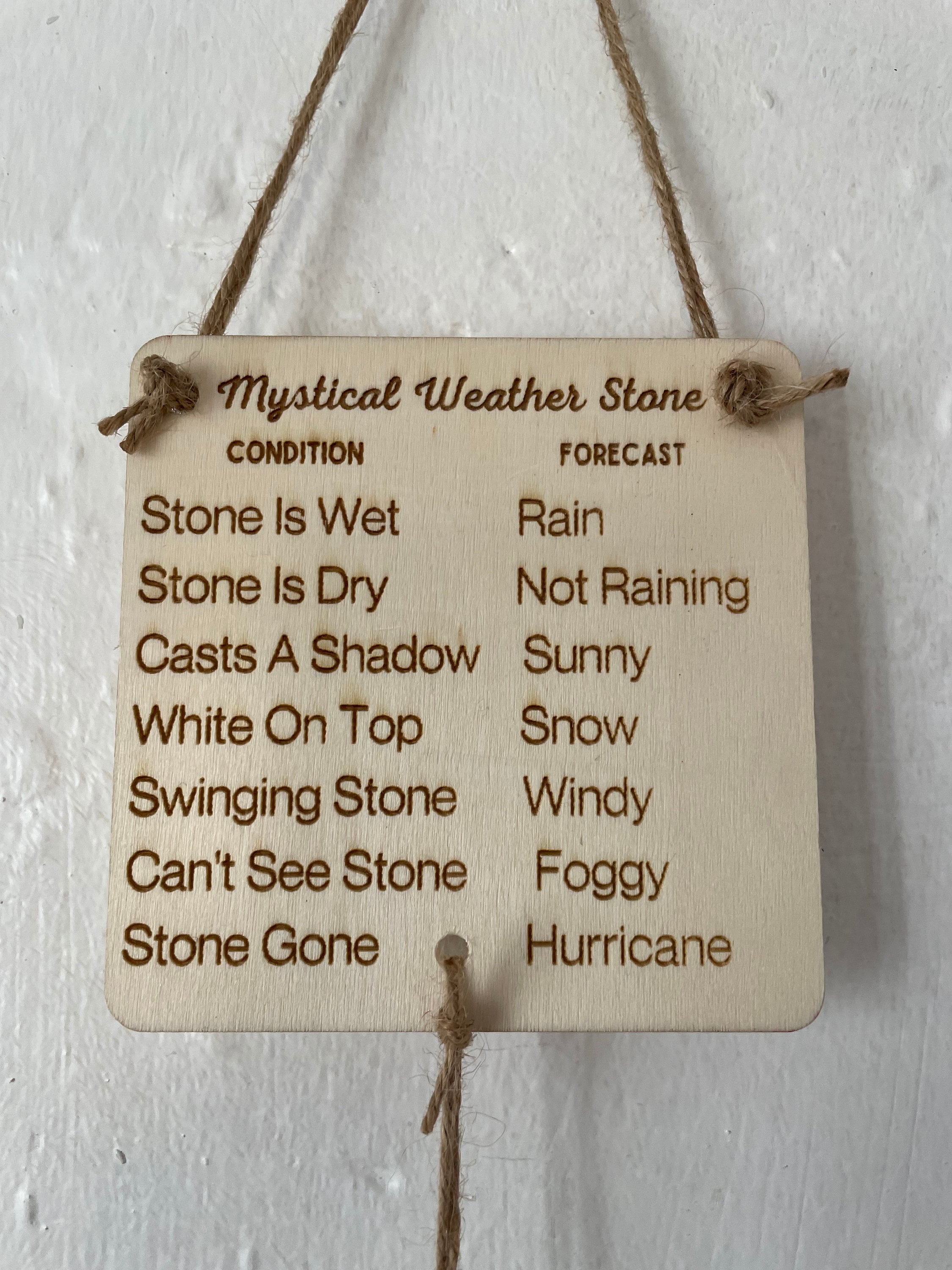 Weather Predicting Stone (joke Funny Gift) - Etsy UK