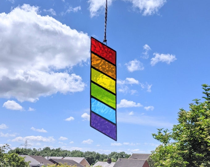 Stained Glass Suncatcher - Rainbow Colours. Free UK Delivery! Gift Idea ...