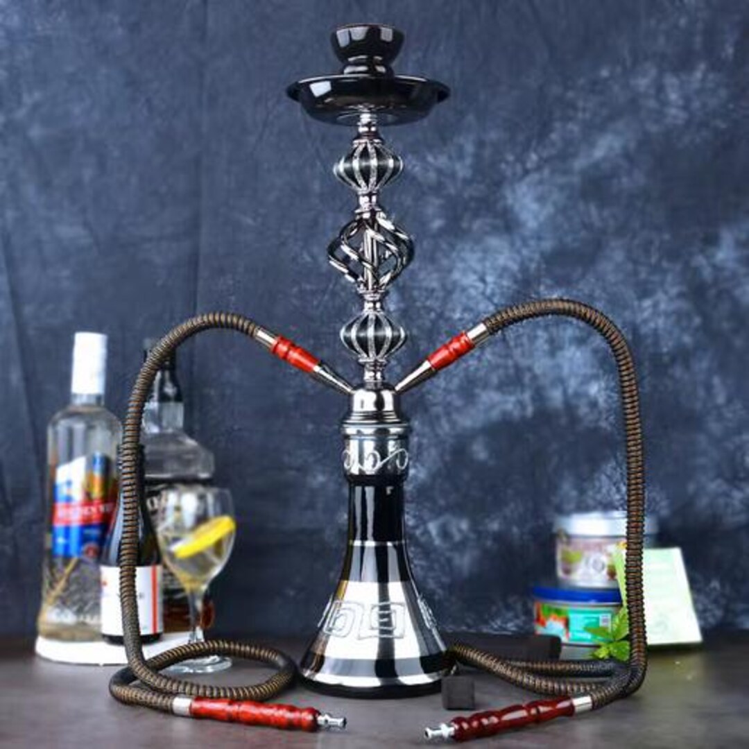 Arabian Shisha | Large Medium Glass Bottle Double Hose HOOKAH - Etsy