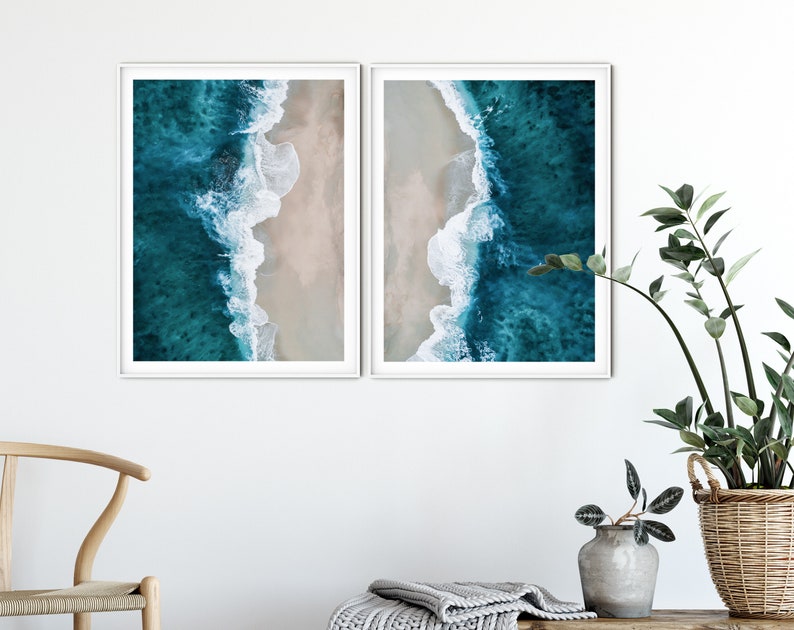Ocean Print Set of 2 Prints Beach Photography Coastal Wall Art - Etsy