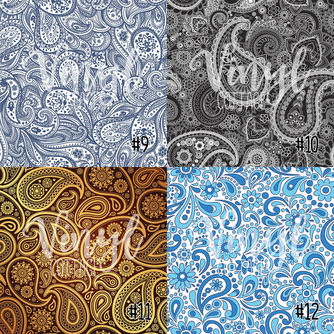 Paisley Print Vinyl Paisley Heat Transfer Vinyl Pattern Heat - Etsy
