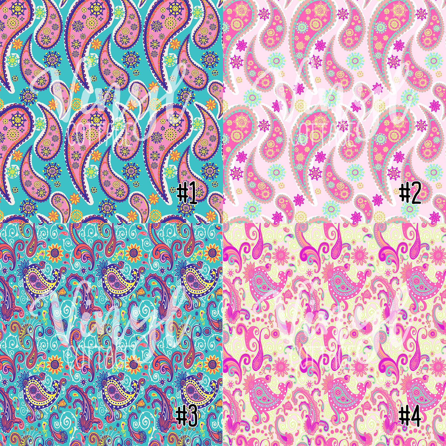 Paisley Pastels Print Vinyl Paisley Heat Transfer Vinyl - Etsy