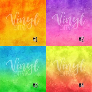 Bright Ombre Pattern Vinyl, Gradient Print HTV, Pink, Purple, Blue ...