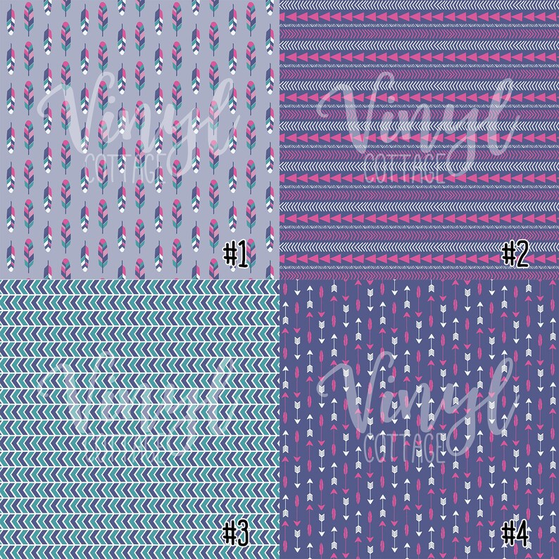 Pink and Purple Tribal Print Vinyl Aztec Print HTV Arrow - Etsy