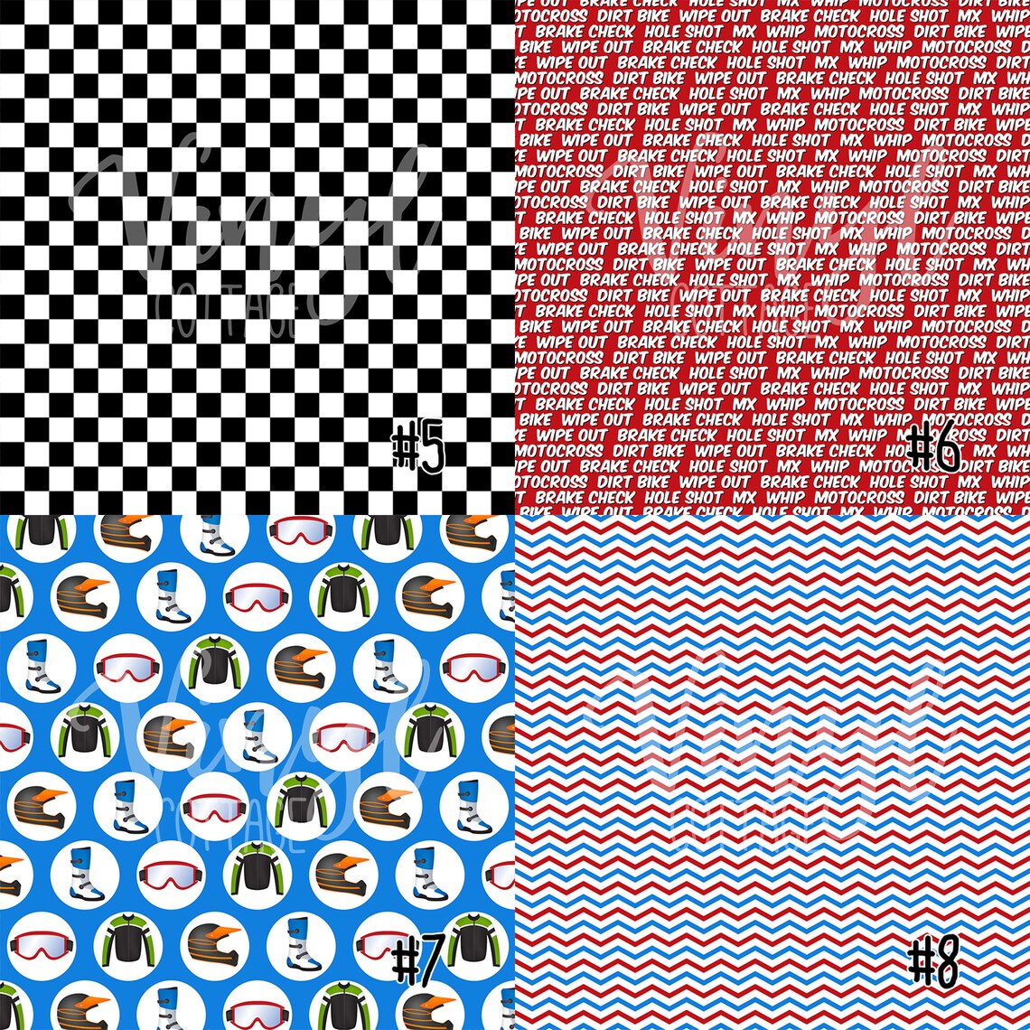 Motocross Pattern Vinyl Dirt Bike Motorcycle Bike Chevron | Etsy