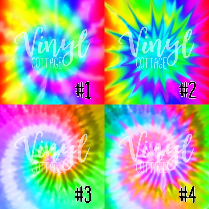 Tie Dye Pattern Vinyl Abstract Print Vinyl Printed HTV - Etsy