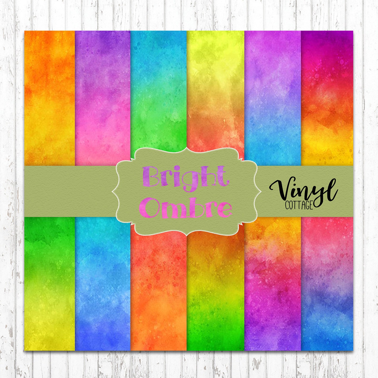 Bright Ombre Pattern Vinyl Gradient Print HTV Pink Purple - Etsy