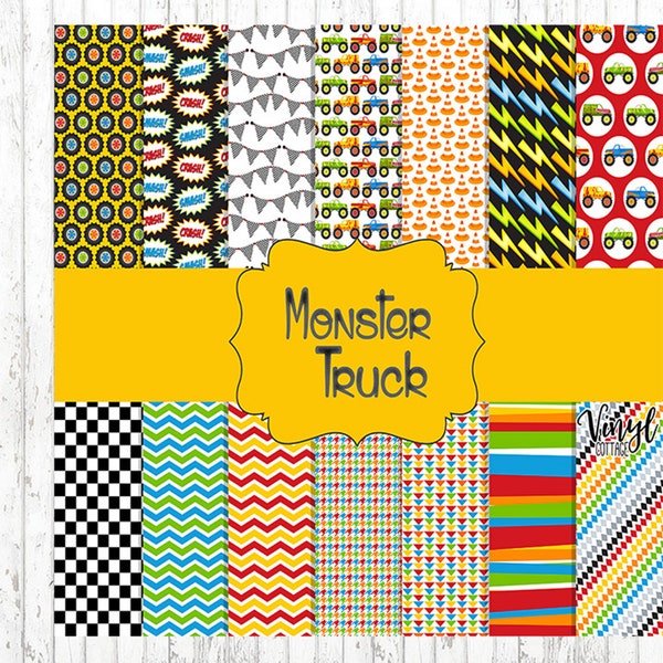 Monster Truck Htv Transfer - Etsy