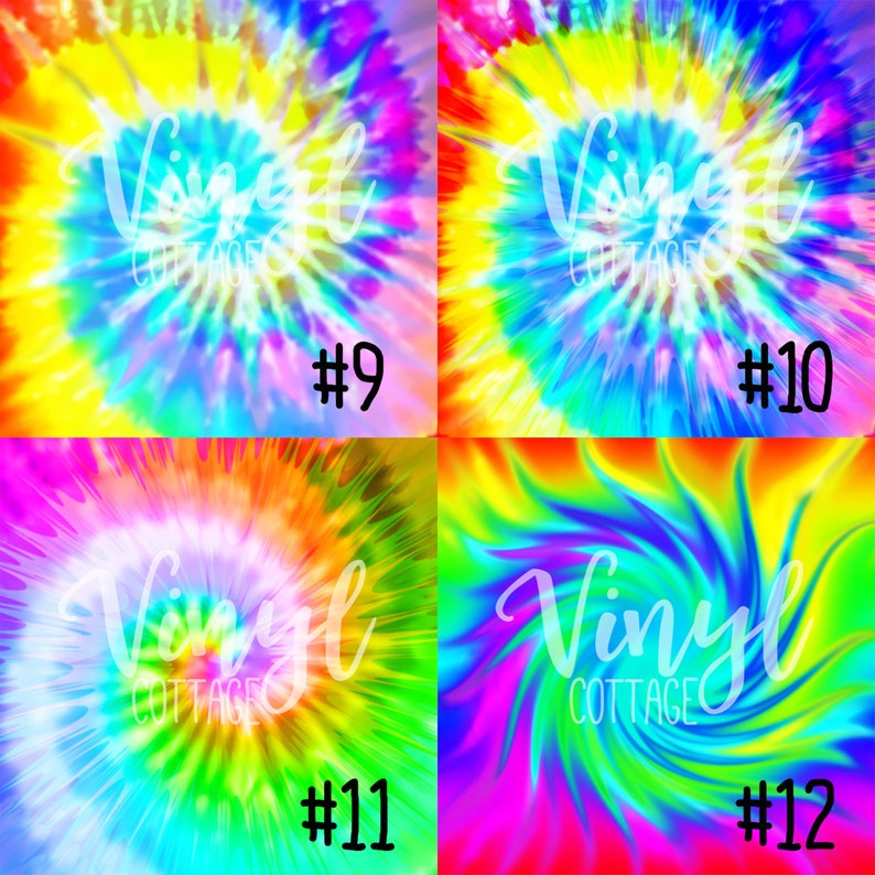 Tie Dye Pattern Vinyl Abstract Print Vinyl Printed HTV - Etsy