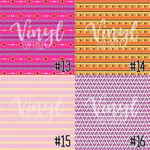 Aztec Pattern Vinyl, Bright Print Vinyl, Geometric Shapes Printed HTV ...