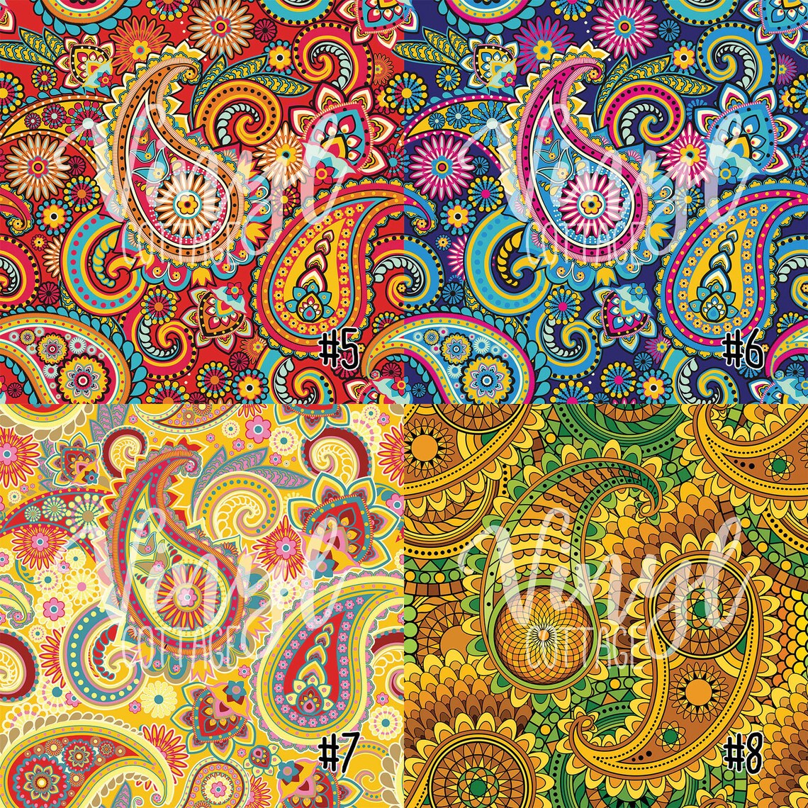 Paisley Print Vinyl Paisley Heat Transfer Vinyl Pattern Heat - Etsy