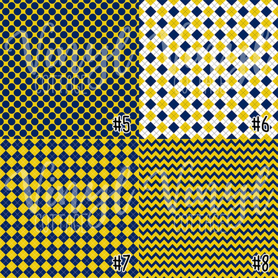 Navy and Yellow Pattern Vinyl Gold Print Vinyl Printed HTV - Etsy