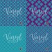 Turquoise an Purple Print Vinyl, Damask Print HTV, Mint Chevron Pattern ...