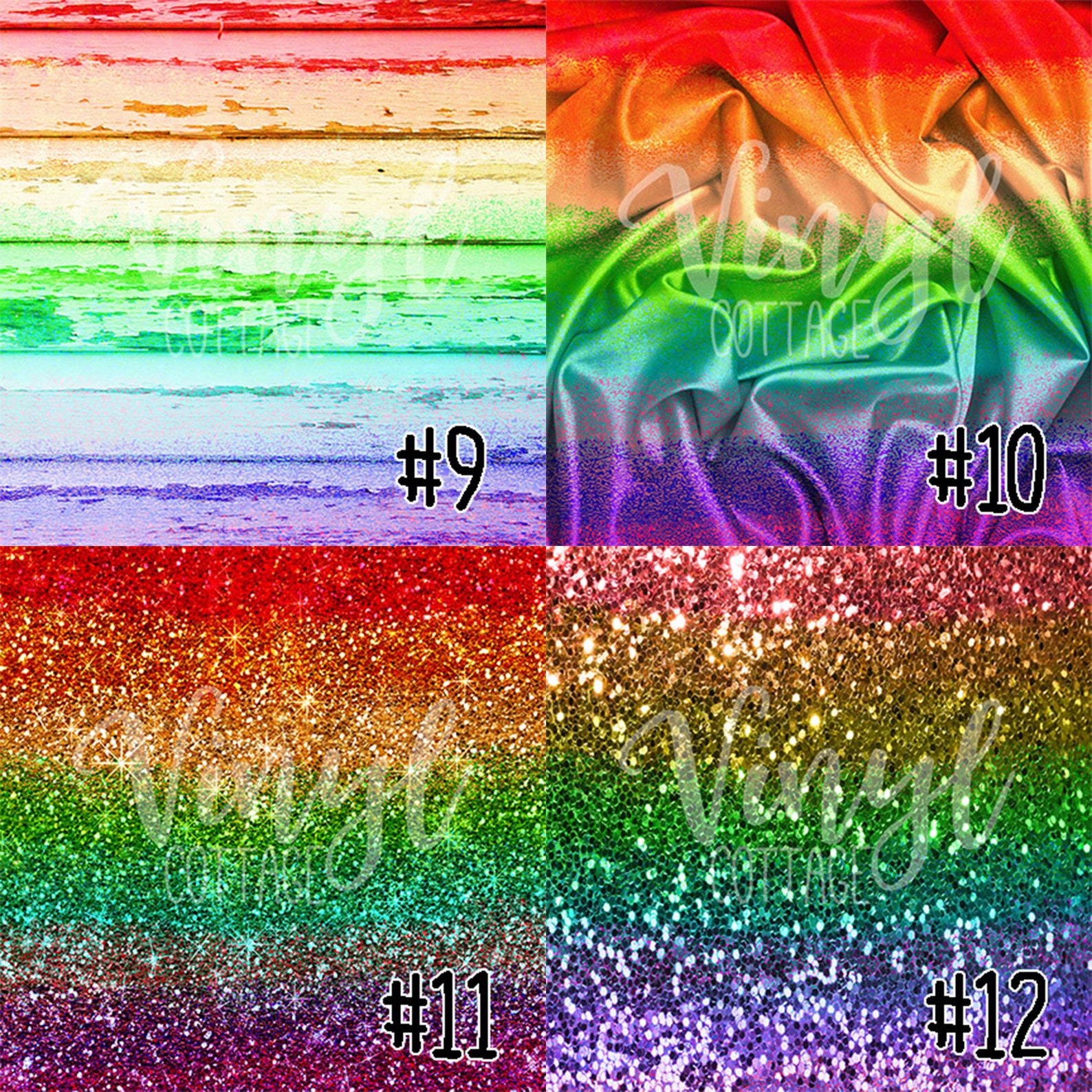 Rainbow Textures Pattern Vinyl, Rainbow Marble Print Vinyl, Printed HTV ...