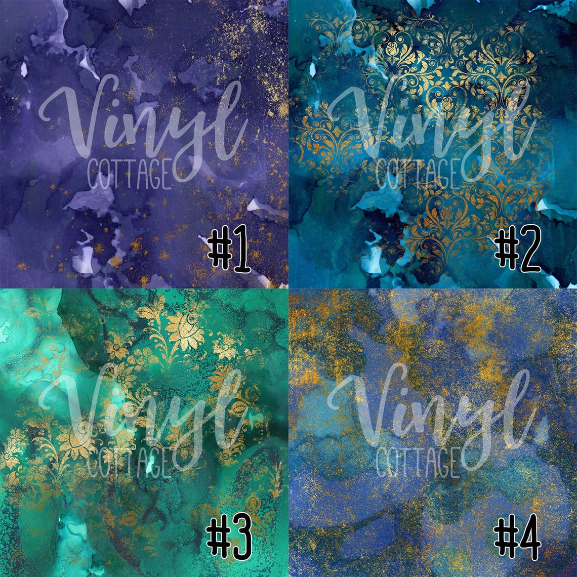 Gold Grunge Patterned Vinyl Printed HTV Printed Adhesive - Etsy