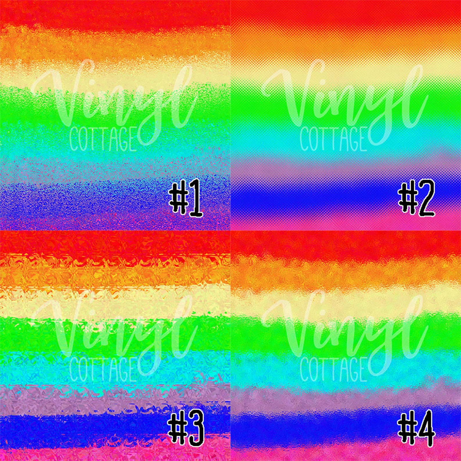 Rainbow Textures Pattern Vinyl, Rainbow Marble Print Vinyl, Printed HTV ...