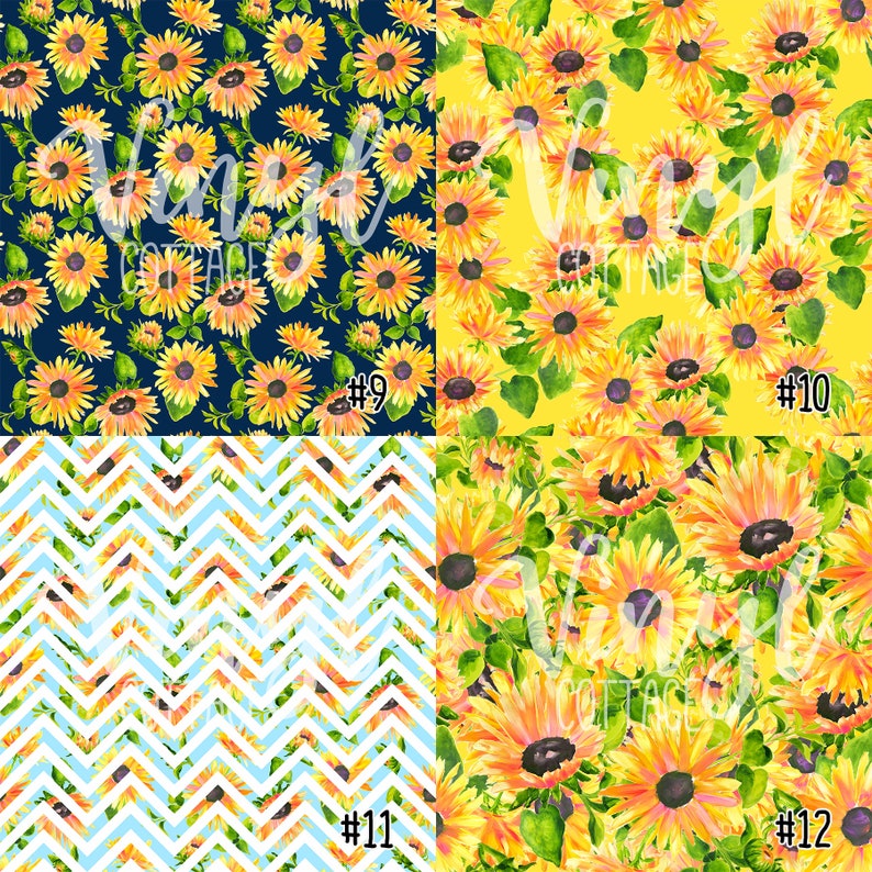 Sunflower Print Vinyl Yellow and Navy Floral Print HTV - Etsy