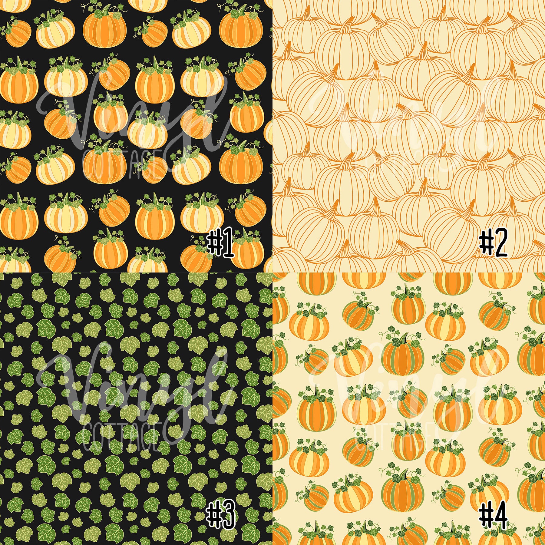 Pumpkin Print Vinyl, Fall Pumpkins Print HTV, Chevron Pattern Heat ...