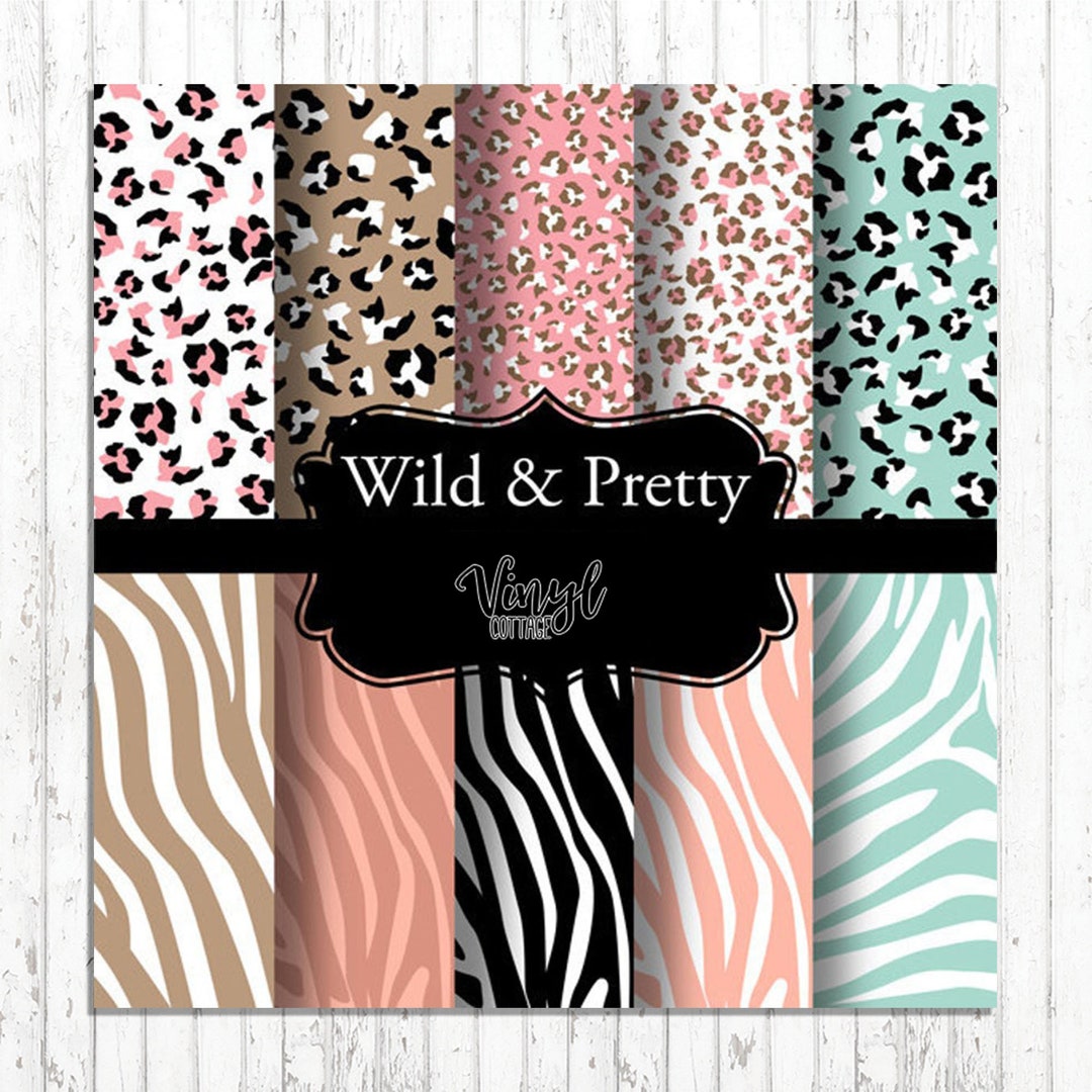 Leopard & Zebra Print Vinyl: HTV or Adhesive Craft Vinyl Wild and ...