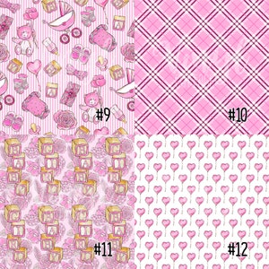 Baby Girl Pattern Vinyl, Pink Zebra Print Vinyl, Pink Heart Printed HTV ...