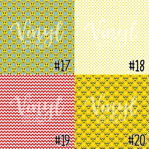 Emoji Pattern Vinyl, Smiley Print Vinyl, Printed HTV, Pattern Heat ...