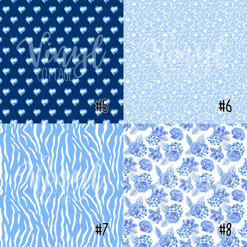 Baby Boy Pattern Vinyl Blue Print Vinyl Printed HTV Printed - Etsy