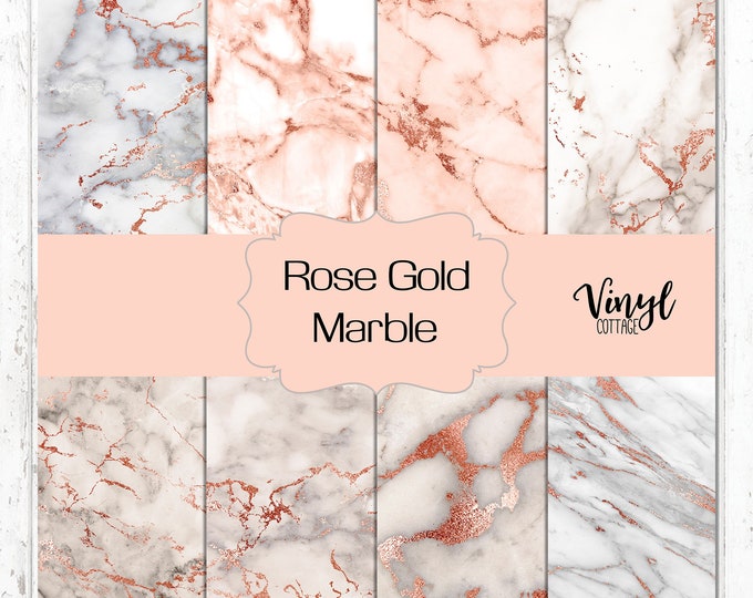 Rose Gold Marble Pattern Vinyl Exotic Animal Print Vinyl - Etsy
