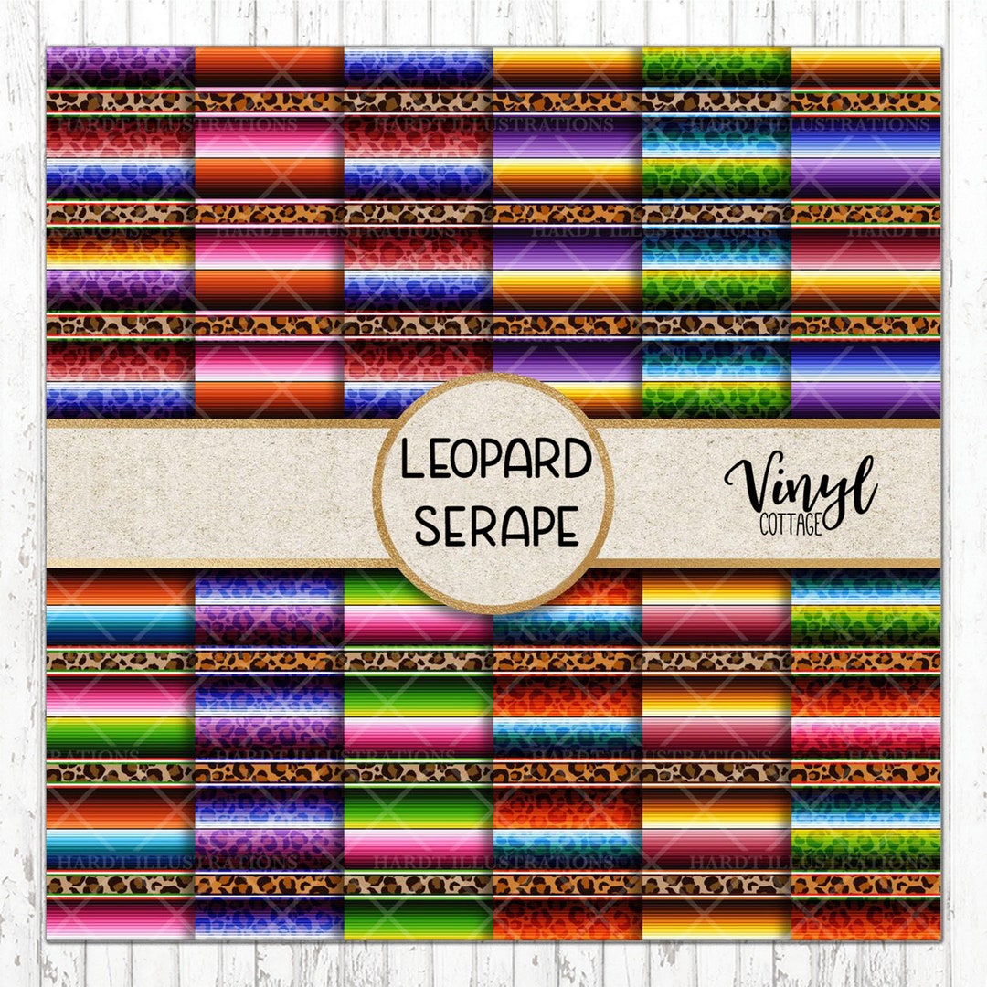 Leopard Serape Print Vinyl, Leopard Print HTV, Mexican Blanket Pattern ...