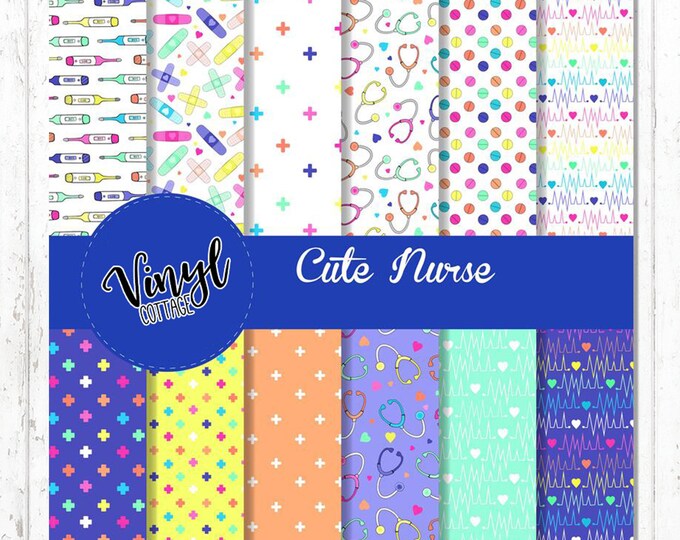 Cute Nurse Print Vinyl Nurses and Doctors Printed HTV | Etsy