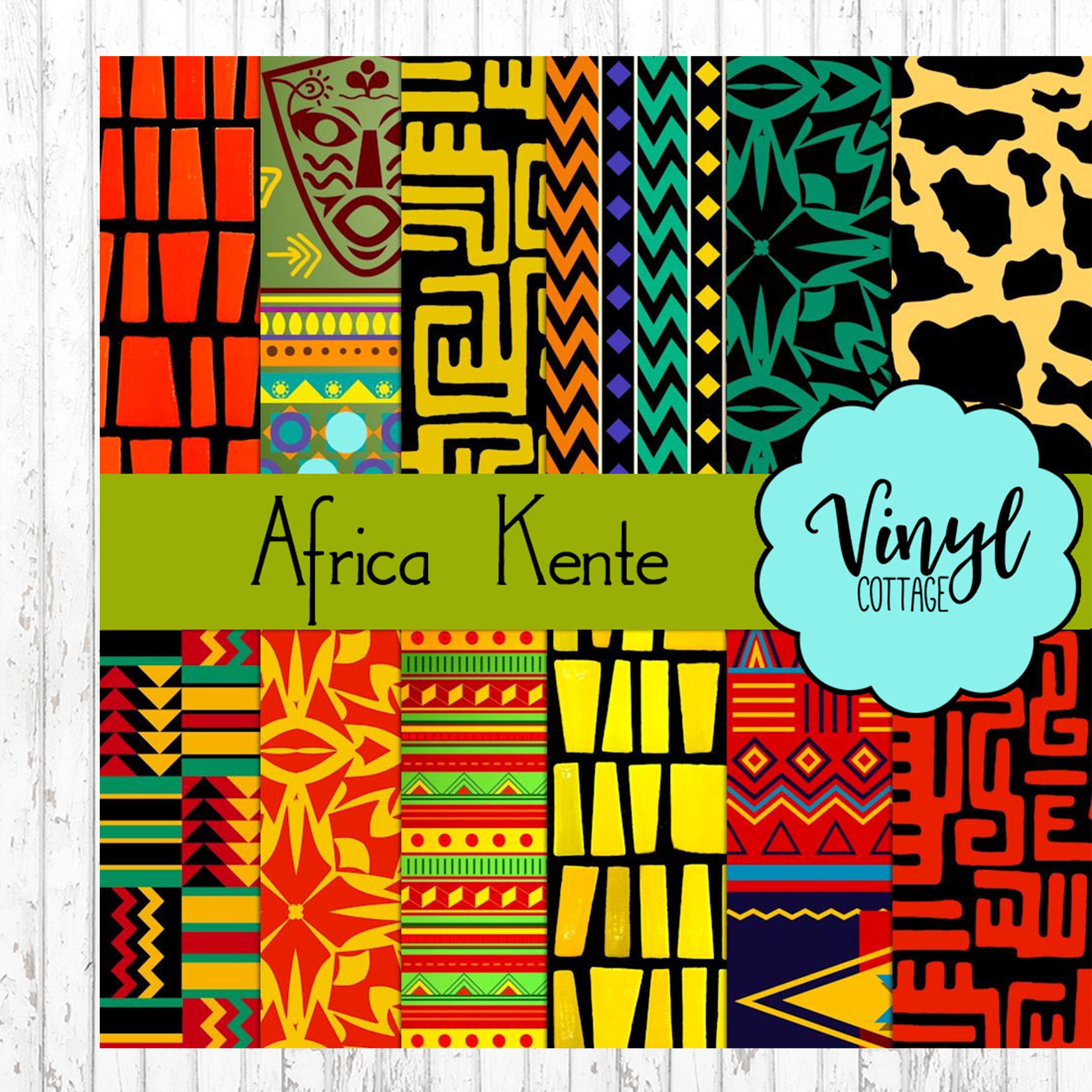 Africa Kente Print Vinyl, Leopard Print HTV, African Pattern Heat ...