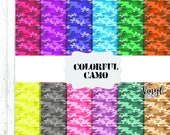 Colorful Camo Pattern Vinyl Camoflauge Print Vinyl Pink Camo - Etsy