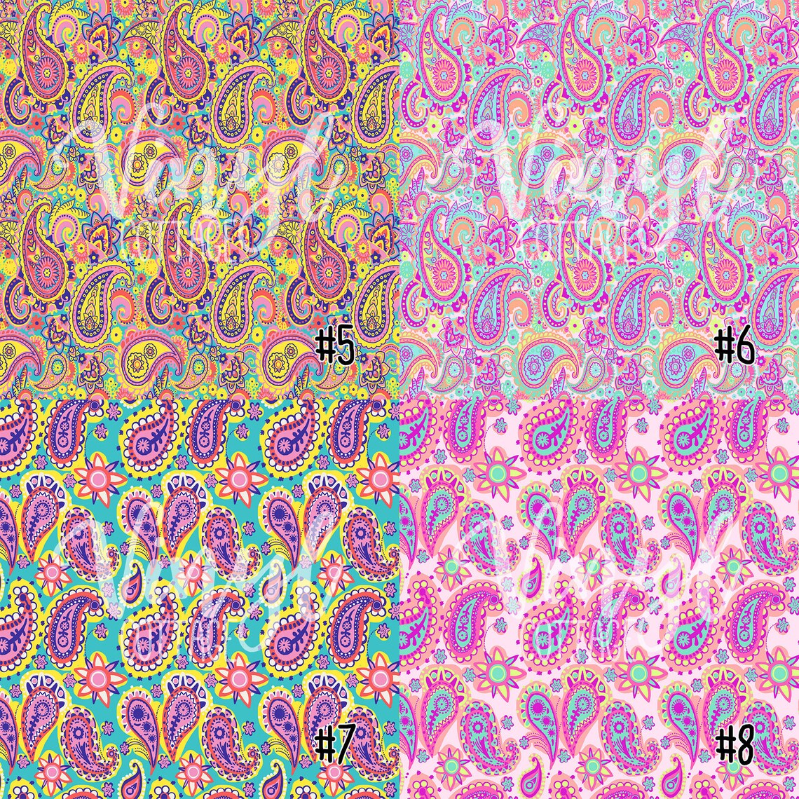 Paisley Pastels Print Vinyl Paisley Heat Transfer Vinyl - Etsy