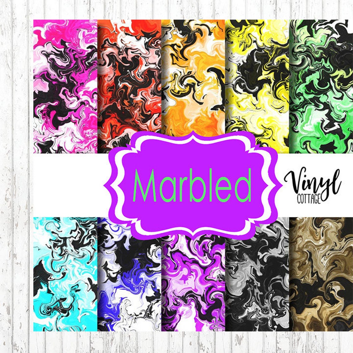 Marbled Pattern Vinyl, Swirl Print Vinyl, Printed HTV, Heat Transfer ...