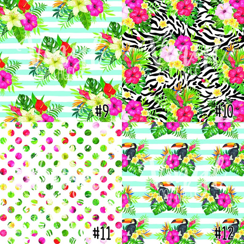 Tropical Jungle Pattern Vinyl Tropical Floral Print Vinyl | Etsy