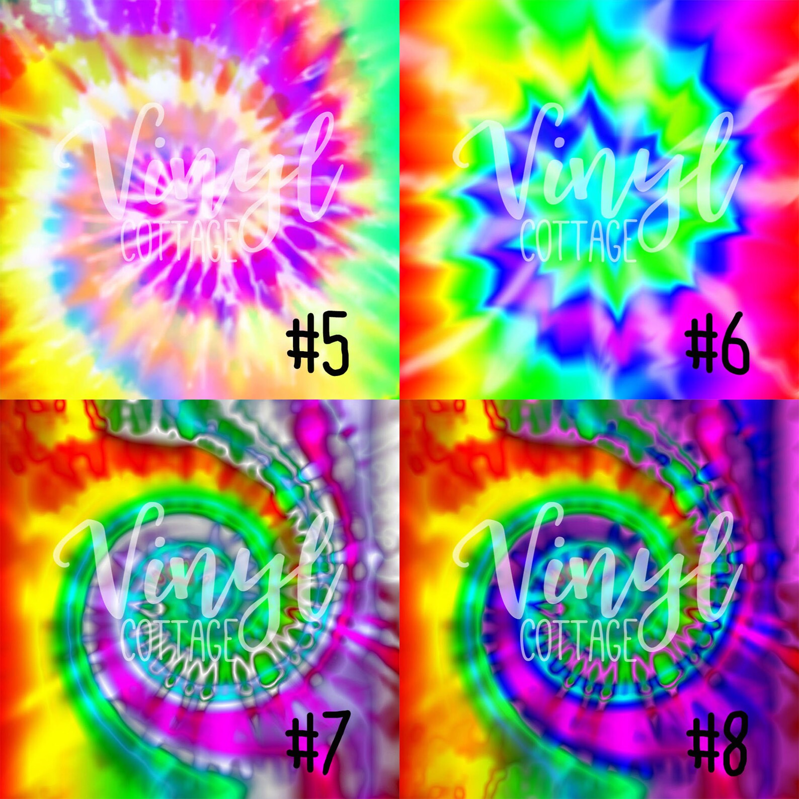 Tie Dye Pattern Vinyl Abstract Print Vinyl Printed HTV - Etsy