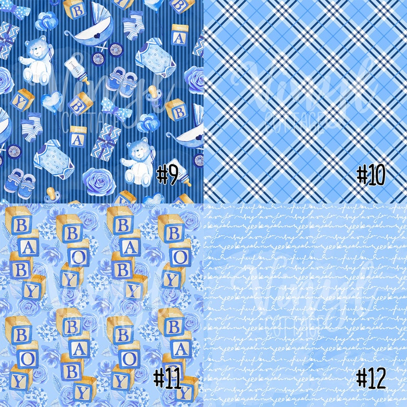 Baby Boy Pattern Vinyl Blue Print Vinyl Printed HTV Printed - Etsy