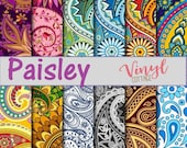 Paisley Print Vinyl Paisley Heat Transfer Vinyl Pattern Heat - Etsy
