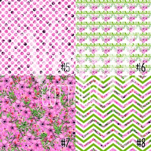 Pink Garden Floral Pattern Vinyl, Flowers Printed Vinyl, Printed HTV ...