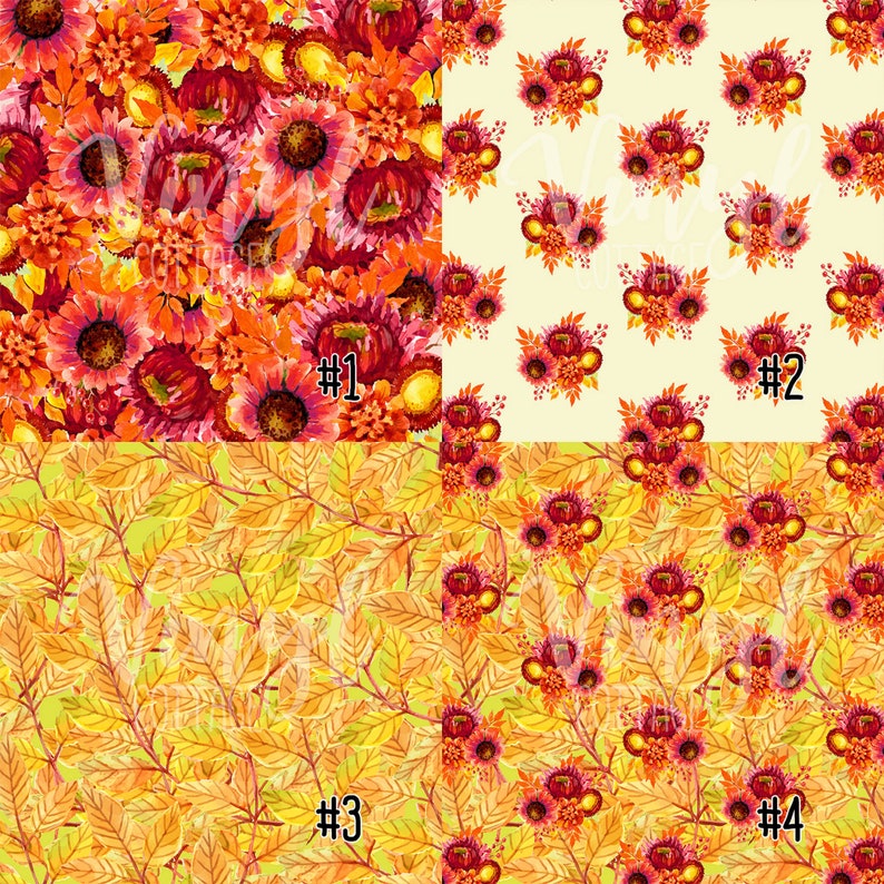Fall Dream Pattern Vinyl Autumn Floral Print HTV Golden - Etsy