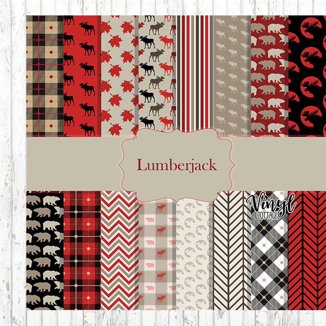 Lumberjack Pattern Vinyl, Buffalo Plaid Print Vinyl, Canadian Printed ...