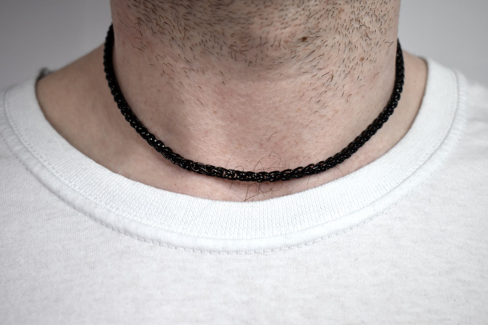 4MM Black Wheat Chain Necklace: Stainless Steel Mens Necklace - Etsy UK