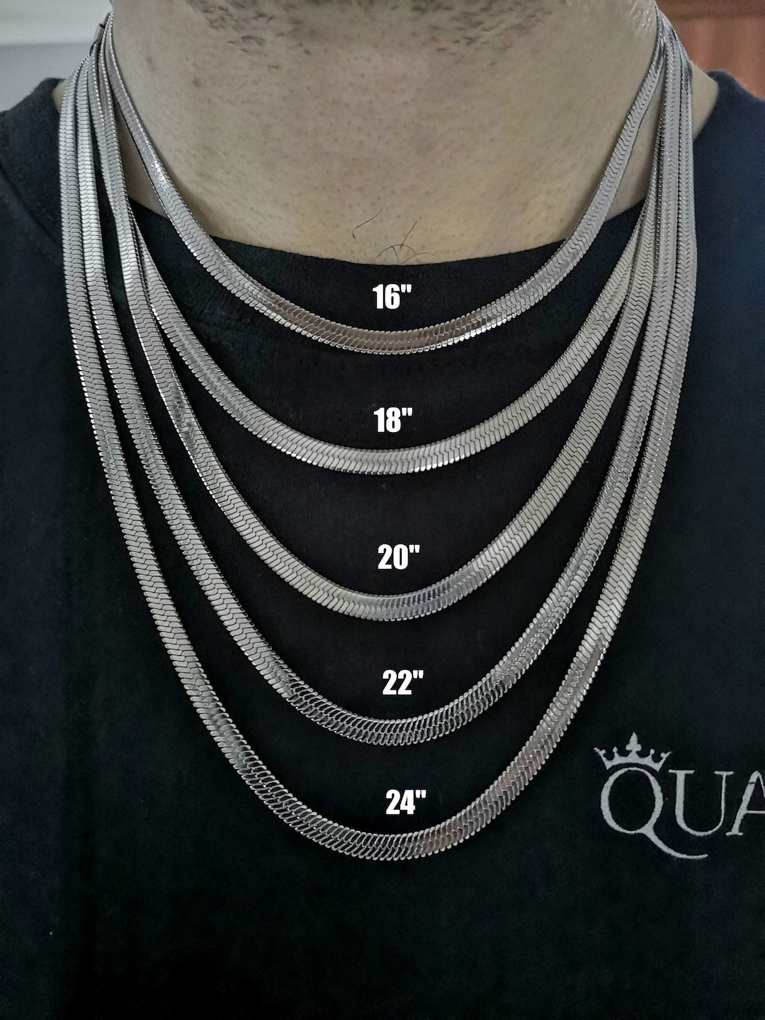 5MM Silver Snake Chain Necklace, Snake Chain , Silver Chain Necklaces ...