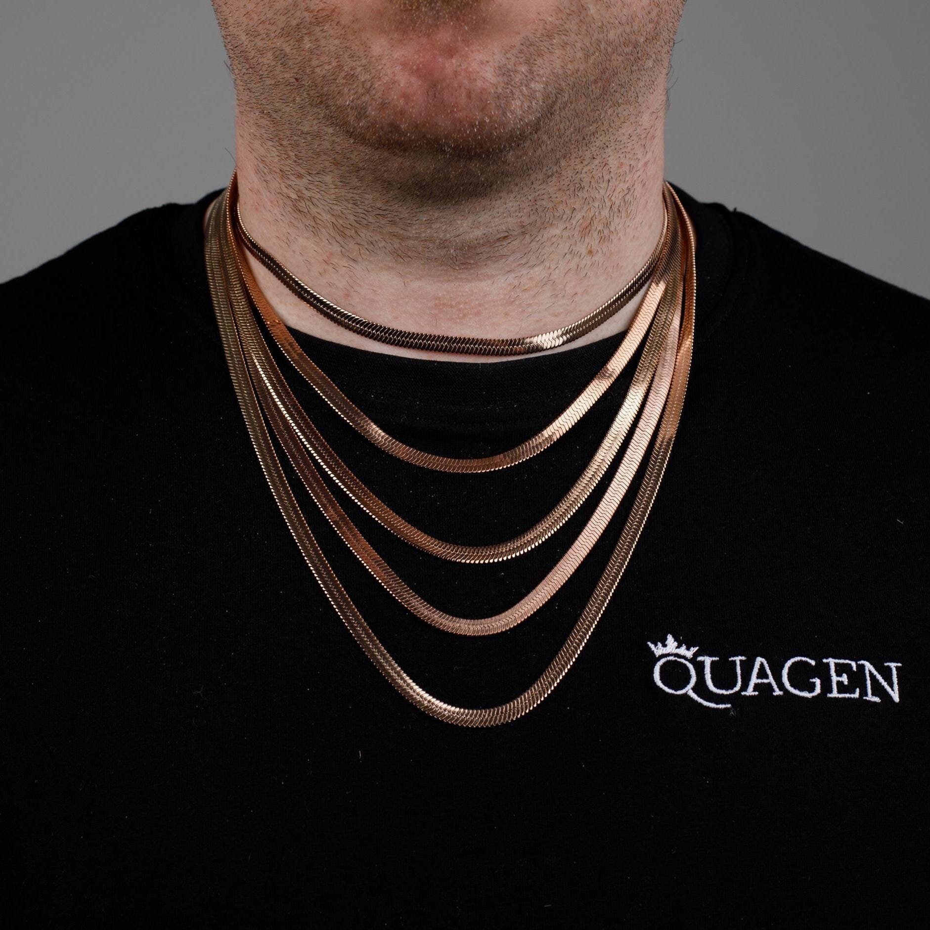 Herringbone chain rose gold store
