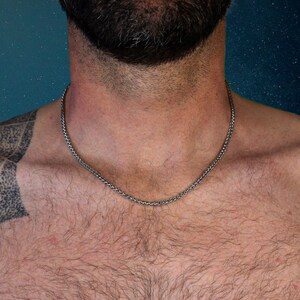 3MM Silver Wheat Chain Necklace Stainless Steel Necklace Men - Etsy