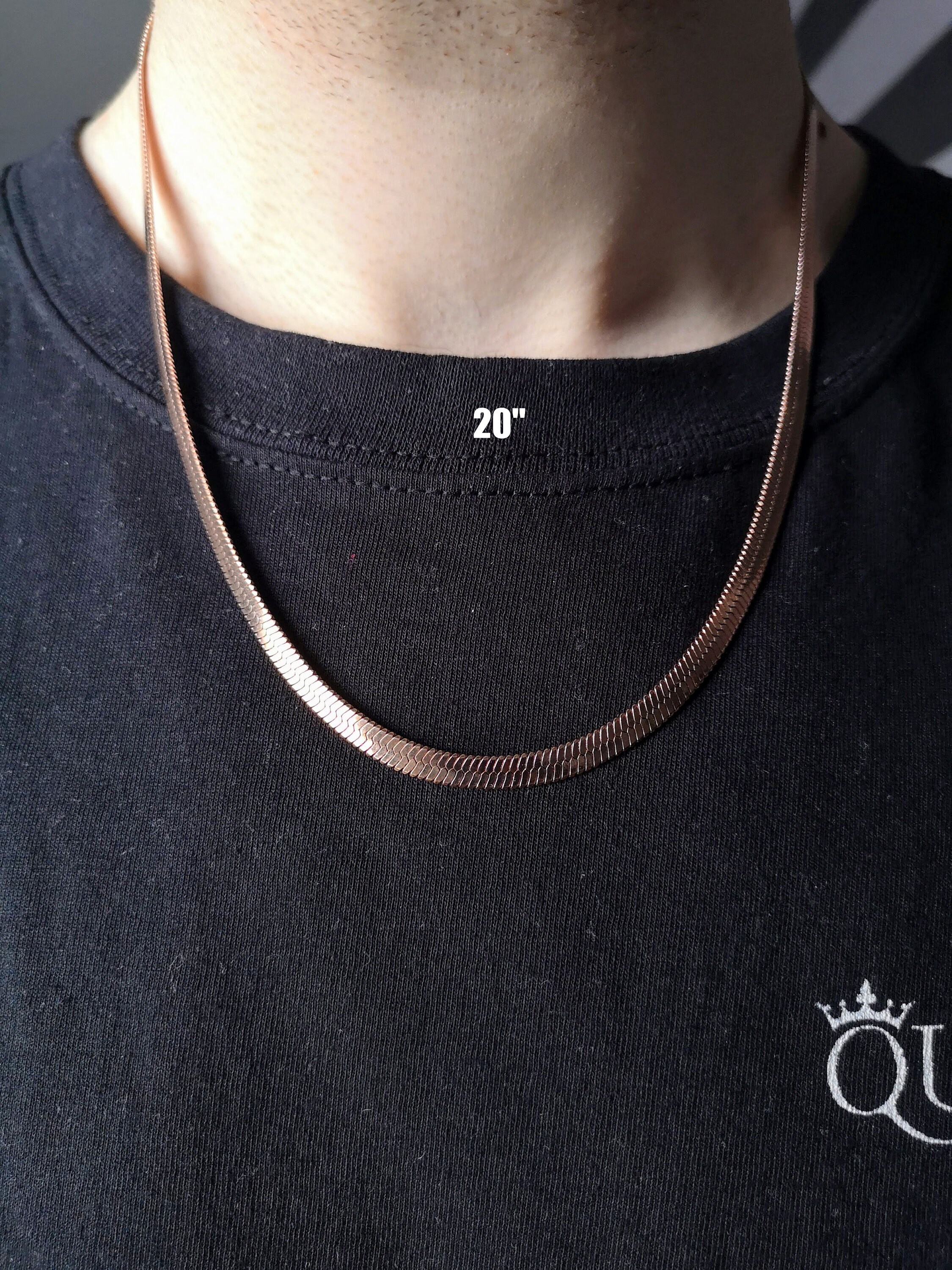 5MM 18K Rose Gold Snake Chain Necklace Snake Chain Rose | Etsy