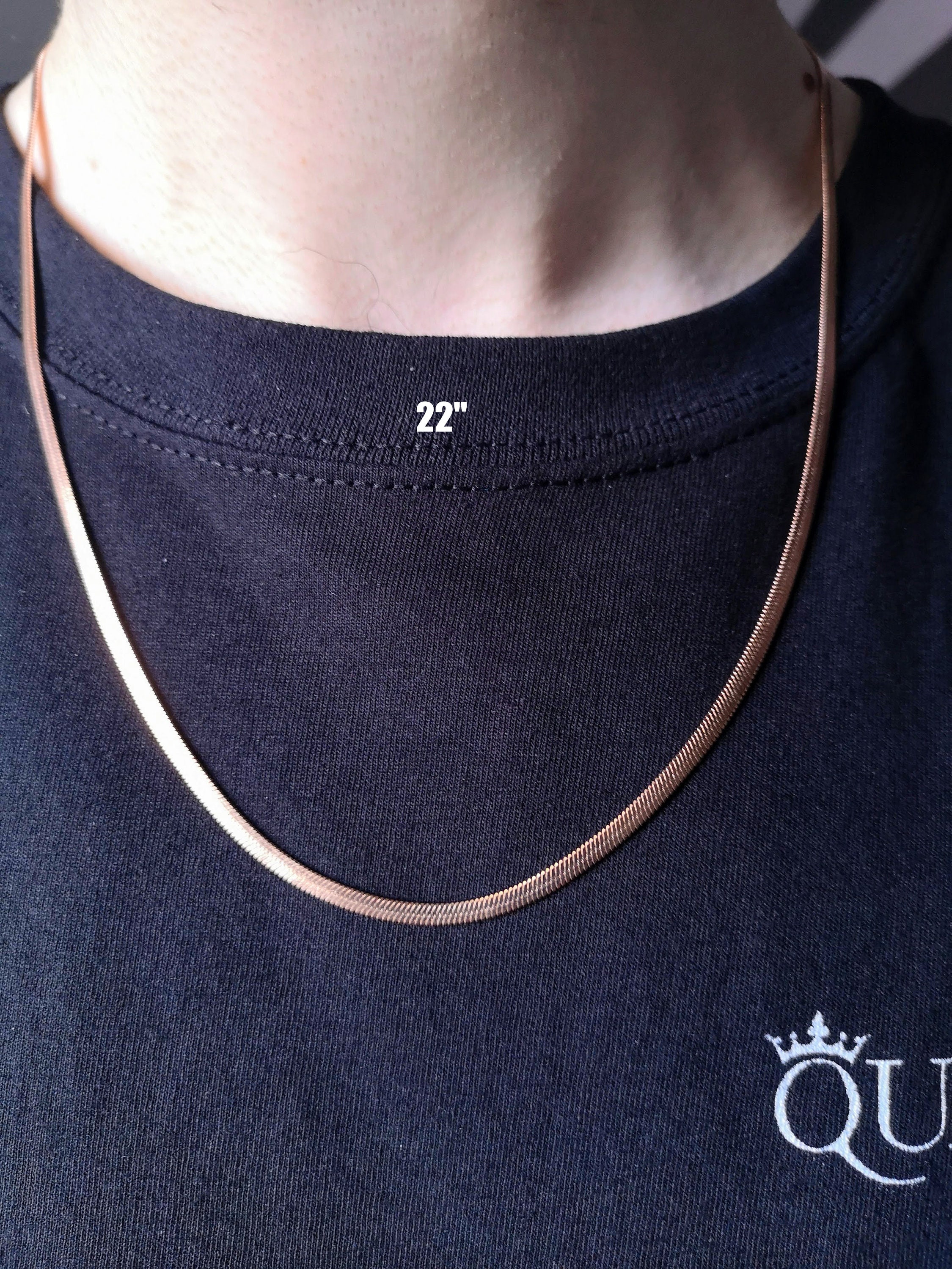 3MM 18K Rose Gold Snake Chain Necklace Snake Chain Rose - Etsy UK