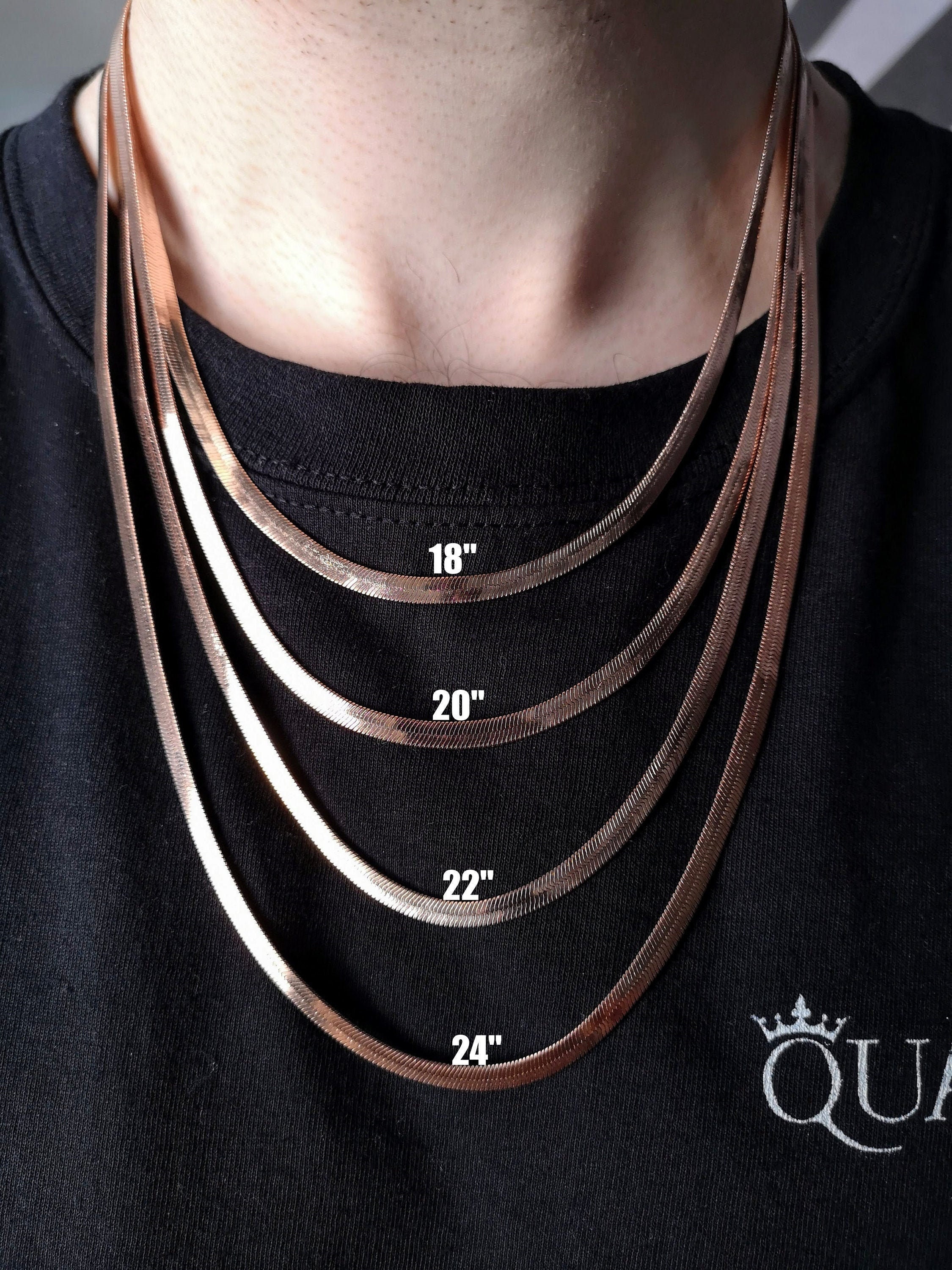 4MM 18K Rose Gold Snake Chain Necklace Snake Chain Rose - Etsy UK