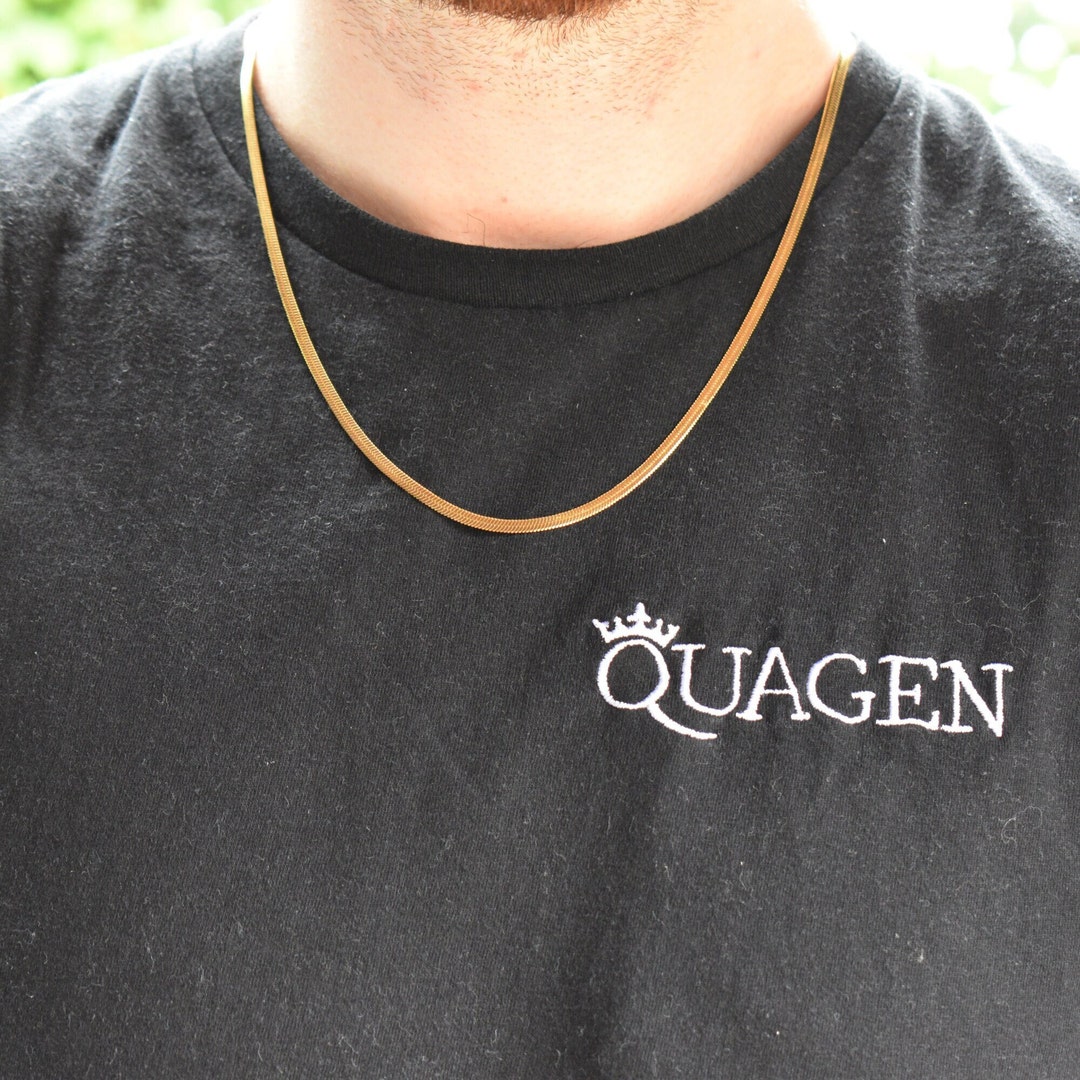 Mens Gold Necklace, 3MM 18K Gold Herringbone Snake Chain Necklace Mens ... Mens Gold Necklace, 3MM 18K Gold Herringbone Snake Chain Necklace Mens ...